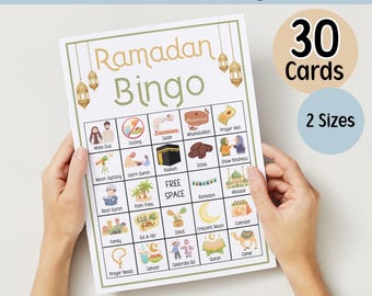 Islamic Bingo Cards Printable Homeschool Islam Activity Kids and Adult ...