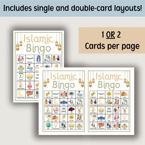 Islamic Bingo Cards Printable Homeschool Islam Activity Kids and Adult ...