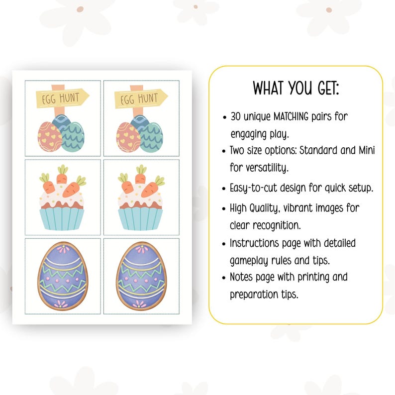 Easter Matching Game Easter Activities Printable Easter Games Easter ...