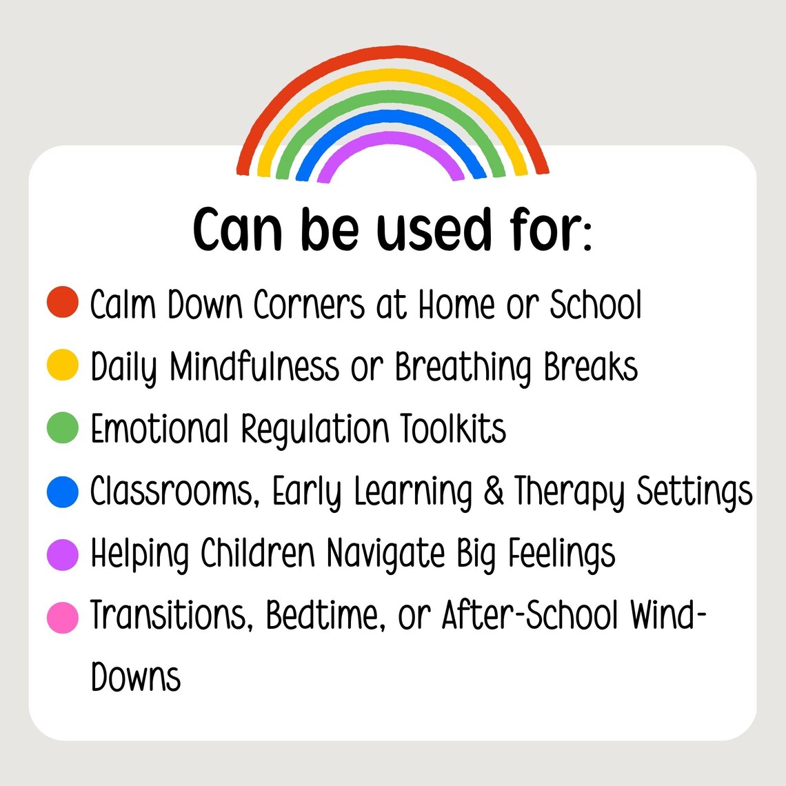 Rainbow Breathing Printable for Kids Calm Down Corner Activity ...