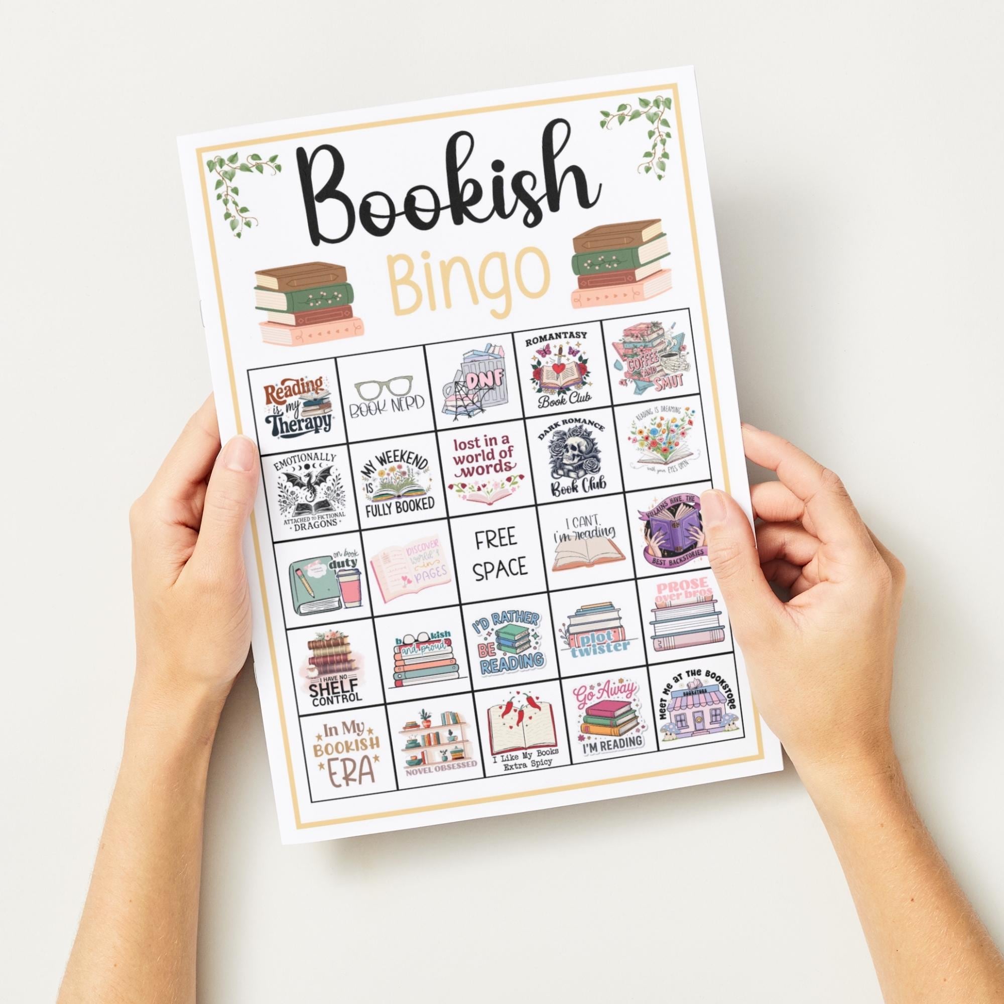 Bookish Bingo Printable Game Booktok Reading Party Bingo Bookish Games ...