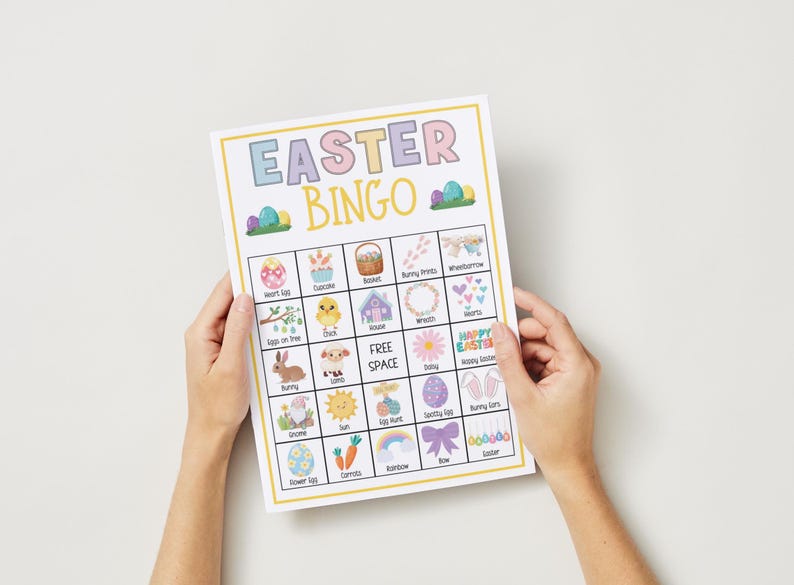 Easter Bingo Printable Homeschool Easter Activity Printable Game Easter ...