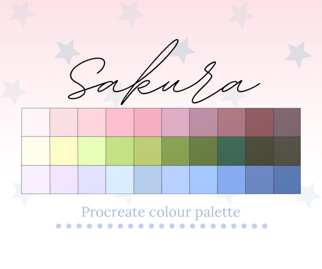 Sakura by Oleander | Procreate Color Palette | Procreate Swatches ...