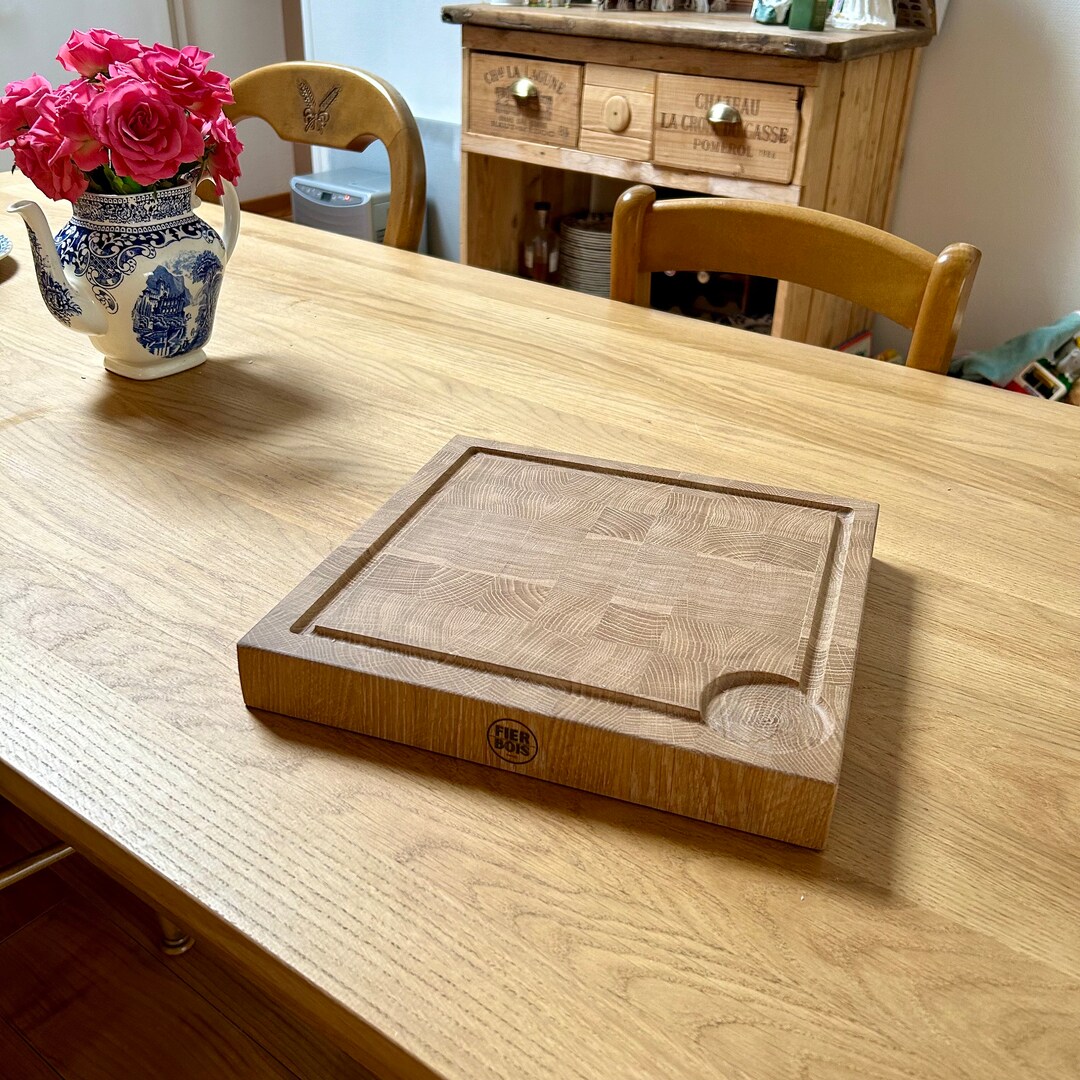 Solid Oak Block Cutting Board - Etsy