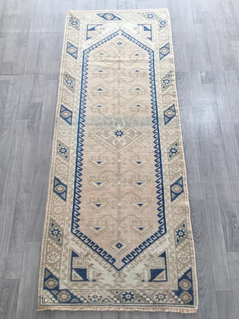 Handmade Turkish Wool Runner Rug, Rustic Hallway Rug, 2.4x6.2 FT - Etsy