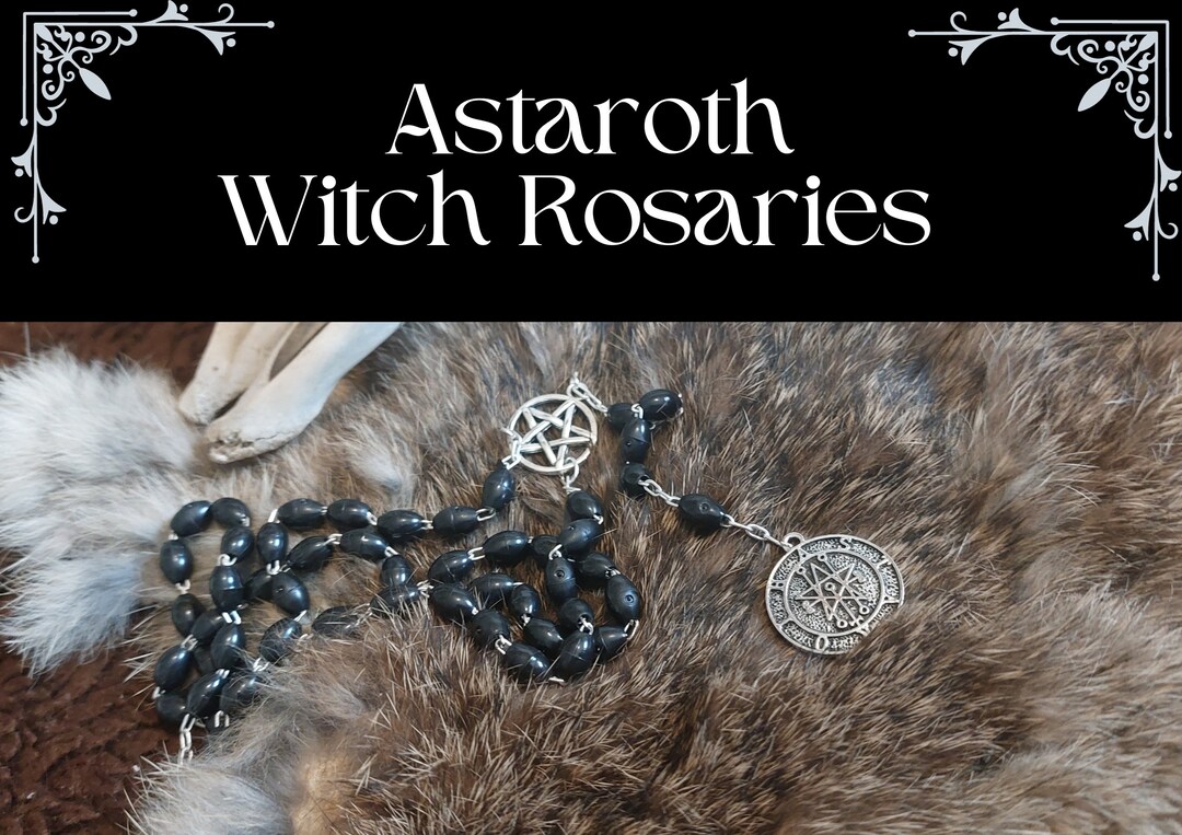 Witch Rosary Astaroth Astarte Key of Solomon Goth Wiccan Pagan Necklace ...