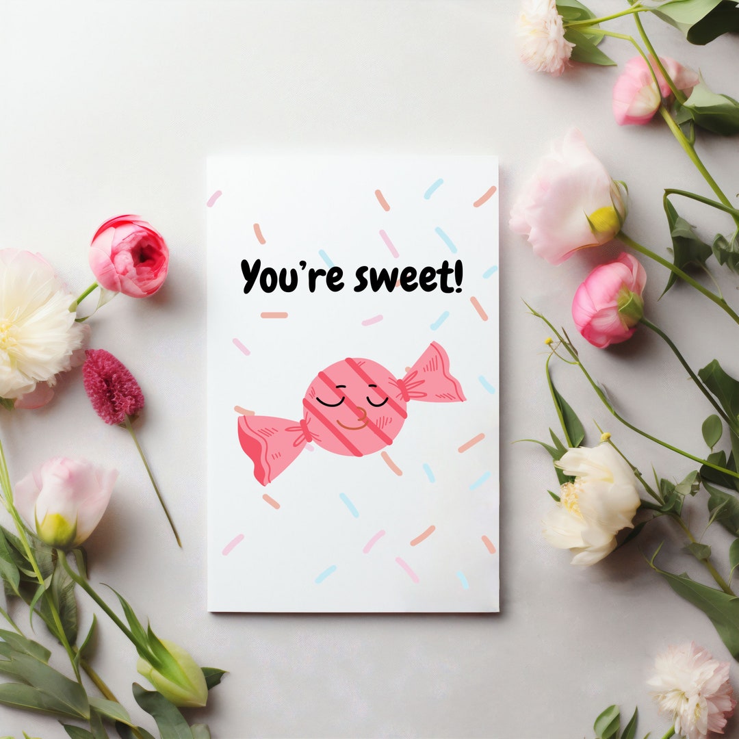 You're Sweet | Cute Valentines Card | Cute Anniversary Card | Card for ...