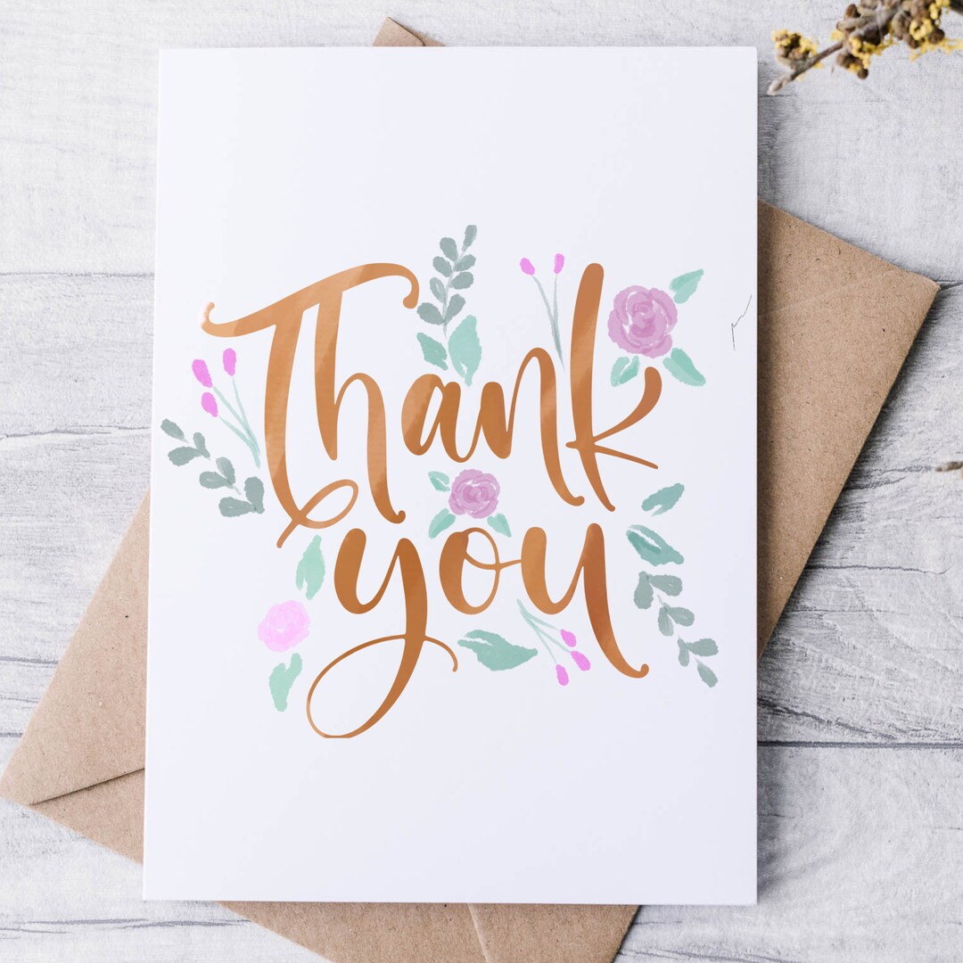 Cute Thank You Greeting Card | Grateful Sentiments Card | Premium Thank ...