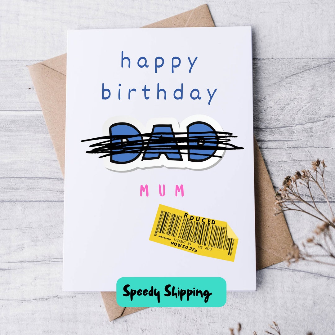 Happy Birthday Card Mum | Reduced Sticker Card | Funny Birthday Card ...
