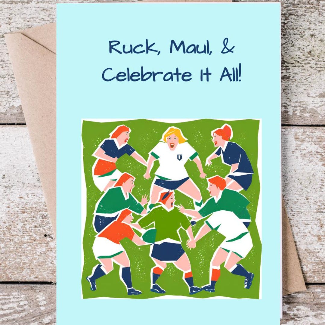 Rugby Birthday Card Card for Him Card for Her Card for Him Rugby Player ...