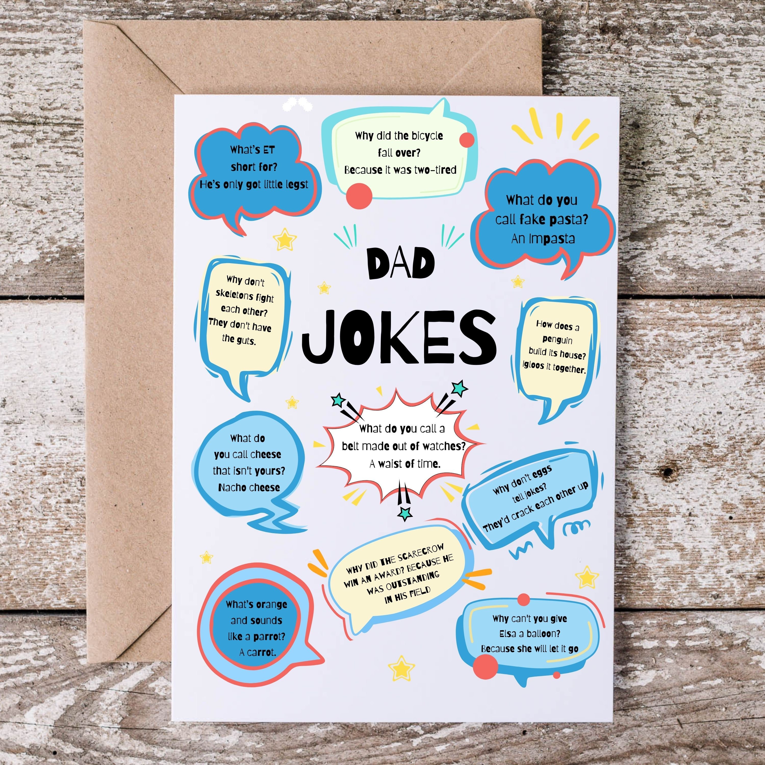Father's Day Card | Dad Jokes| Birthday Card for Dad | Joke Card ...