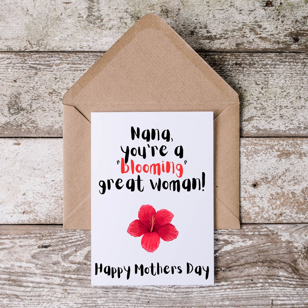 Mothers Day Card for Mom Mothers Day Card for Nana Mothering Sunday - Etsy
