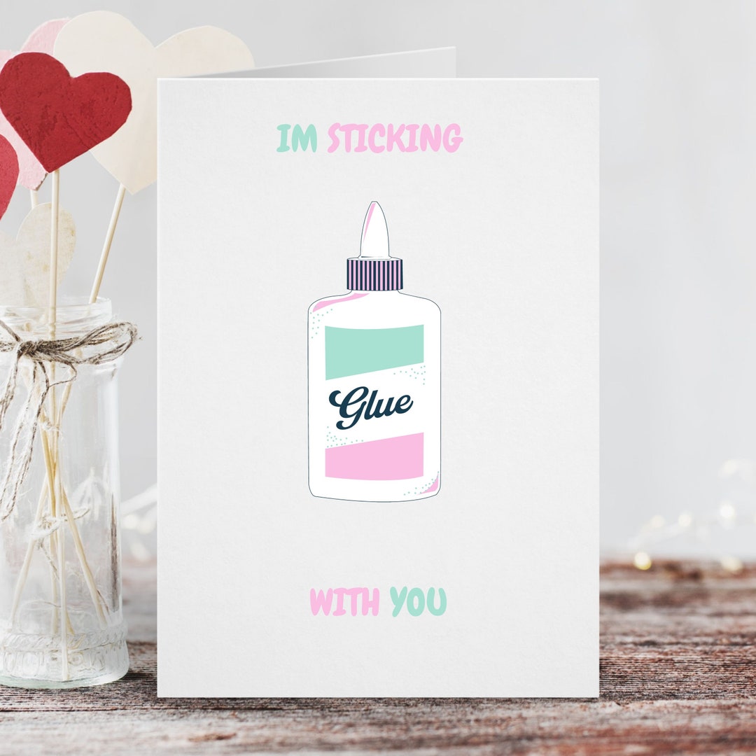 I'm Sticking With You | Funny Anniversary Card | Funny Valentines Card ...