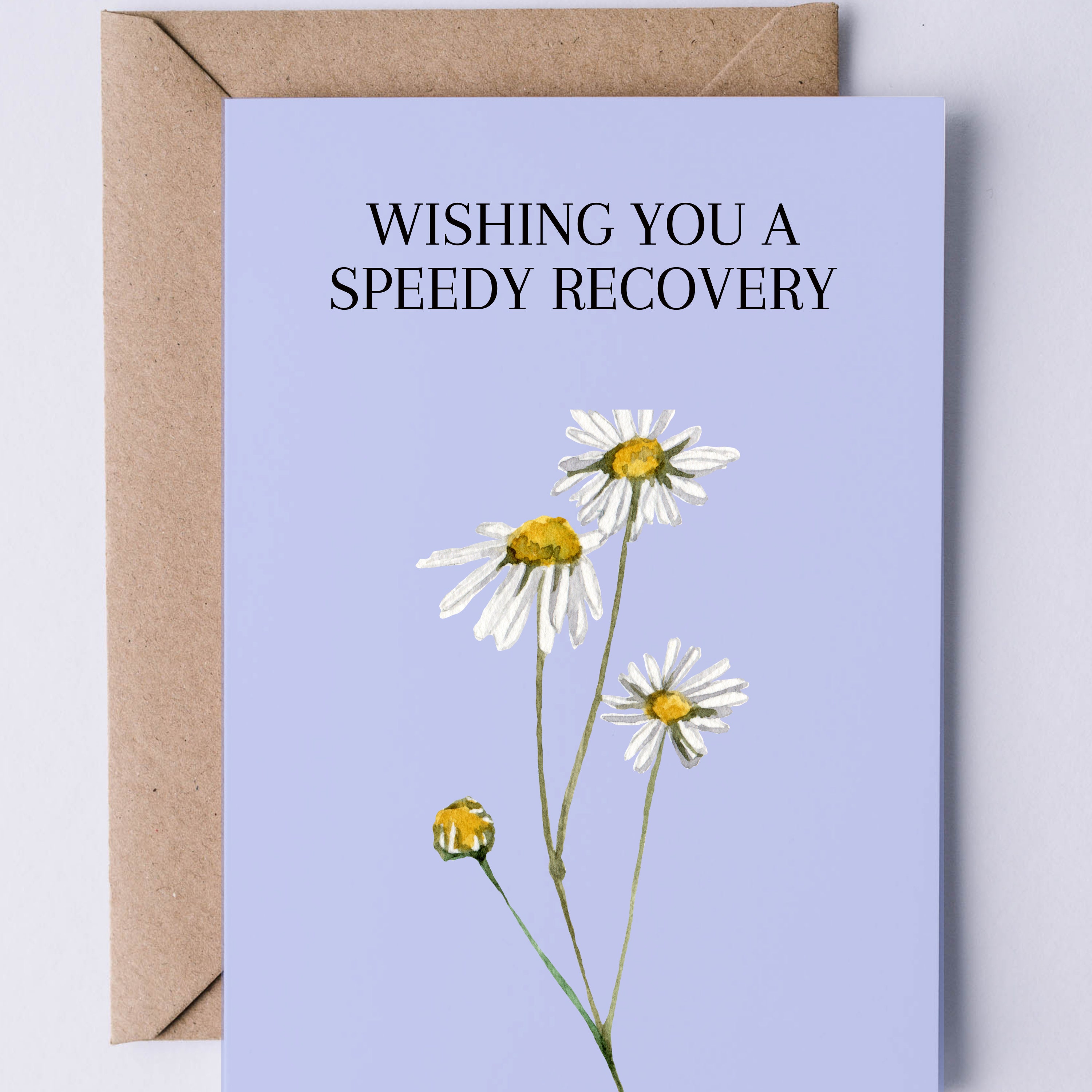 Speedy Recovery Get Well Soon Card |sympathy Greeting |heartfelt ...