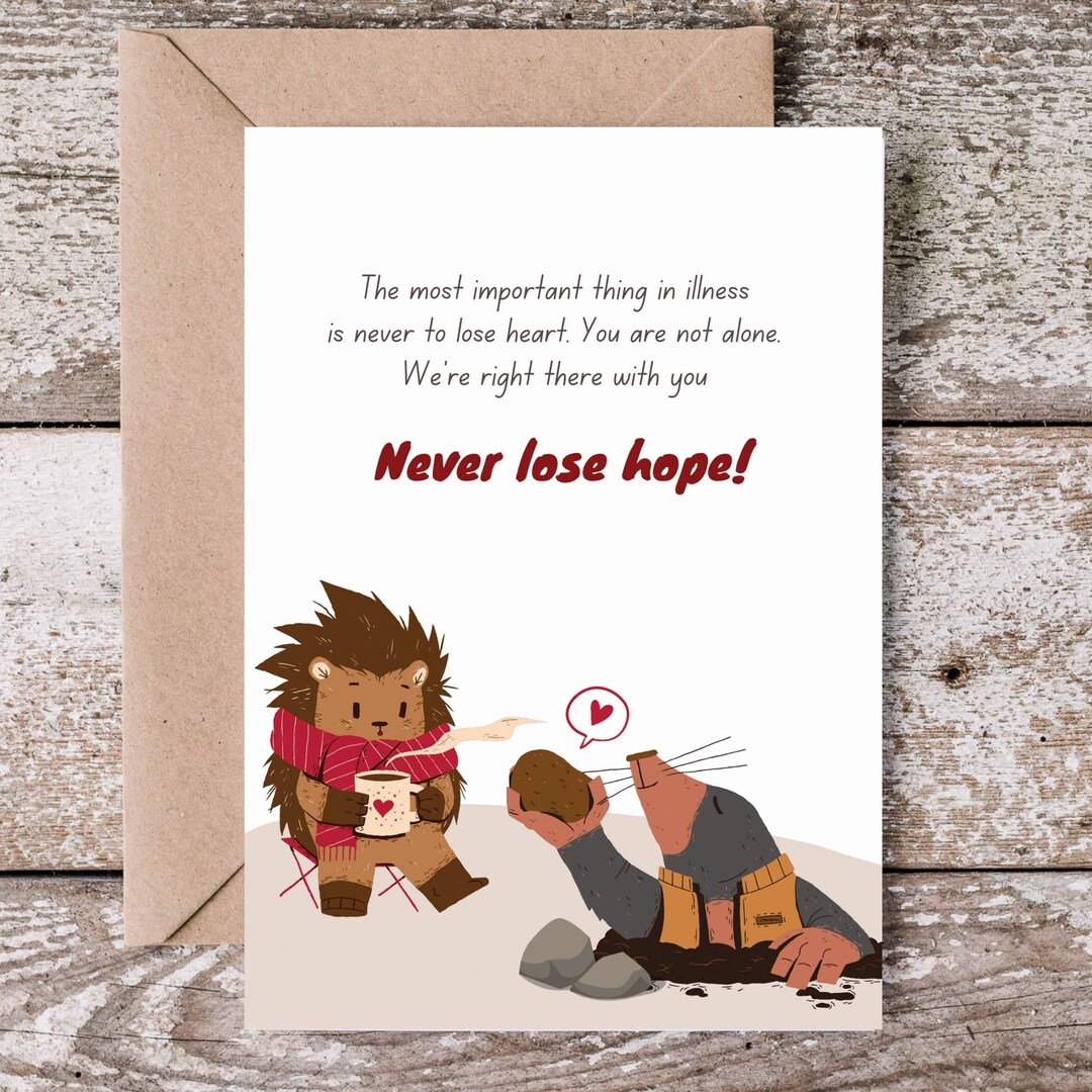 Never Lose Hope |unique Feel Better Gift | Cute Encouragement Note ...