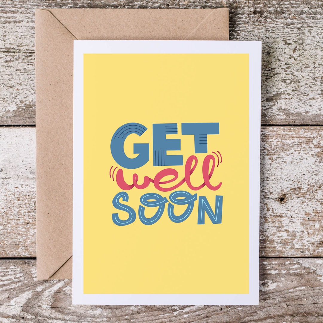 Get Well Soon Card Sympathy Greeting Heartfelt Recovery Wishes Unique ...