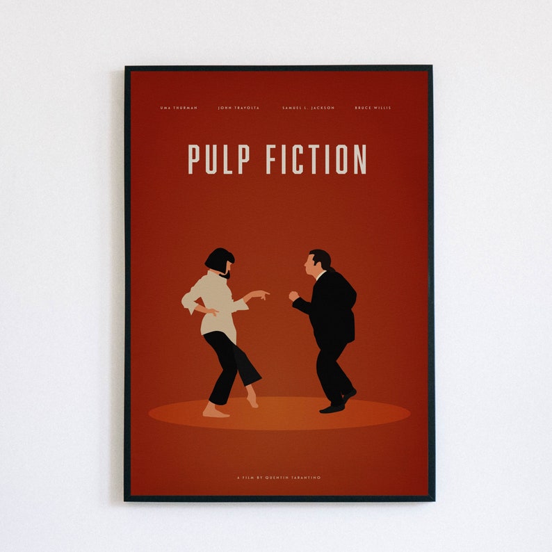 Pulp Fiction Digital Movie Poster | Tarantino Films Print | Digital ...