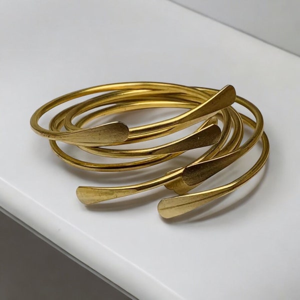 Brass Bangle Set - Etsy