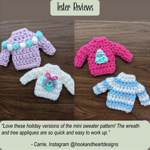 Crochet Pattern - Tiny Sweater Ornaments - Etsy