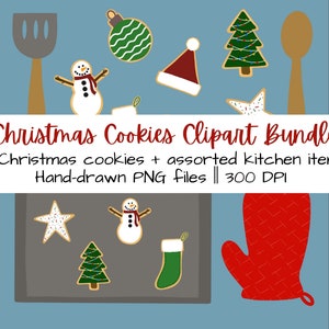 Christmas Cookies Clipart Bundle || Christmas Clip Art, Holiday ...