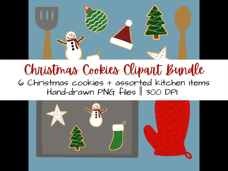 Christmas Cookies Clipart Bundle || Christmas Clip Art, Holiday ...