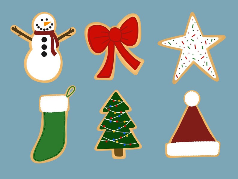 Christmas Cookies Clipart Bundle || Christmas Clip Art, Holiday ...