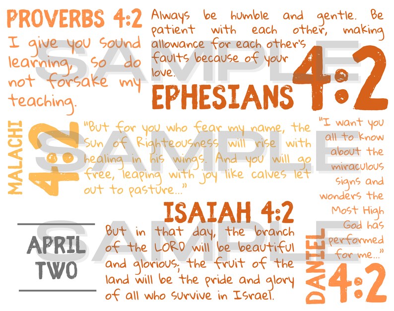 Birthday Bible Verses April 2 | Scripture Printable | Christian Wall ...