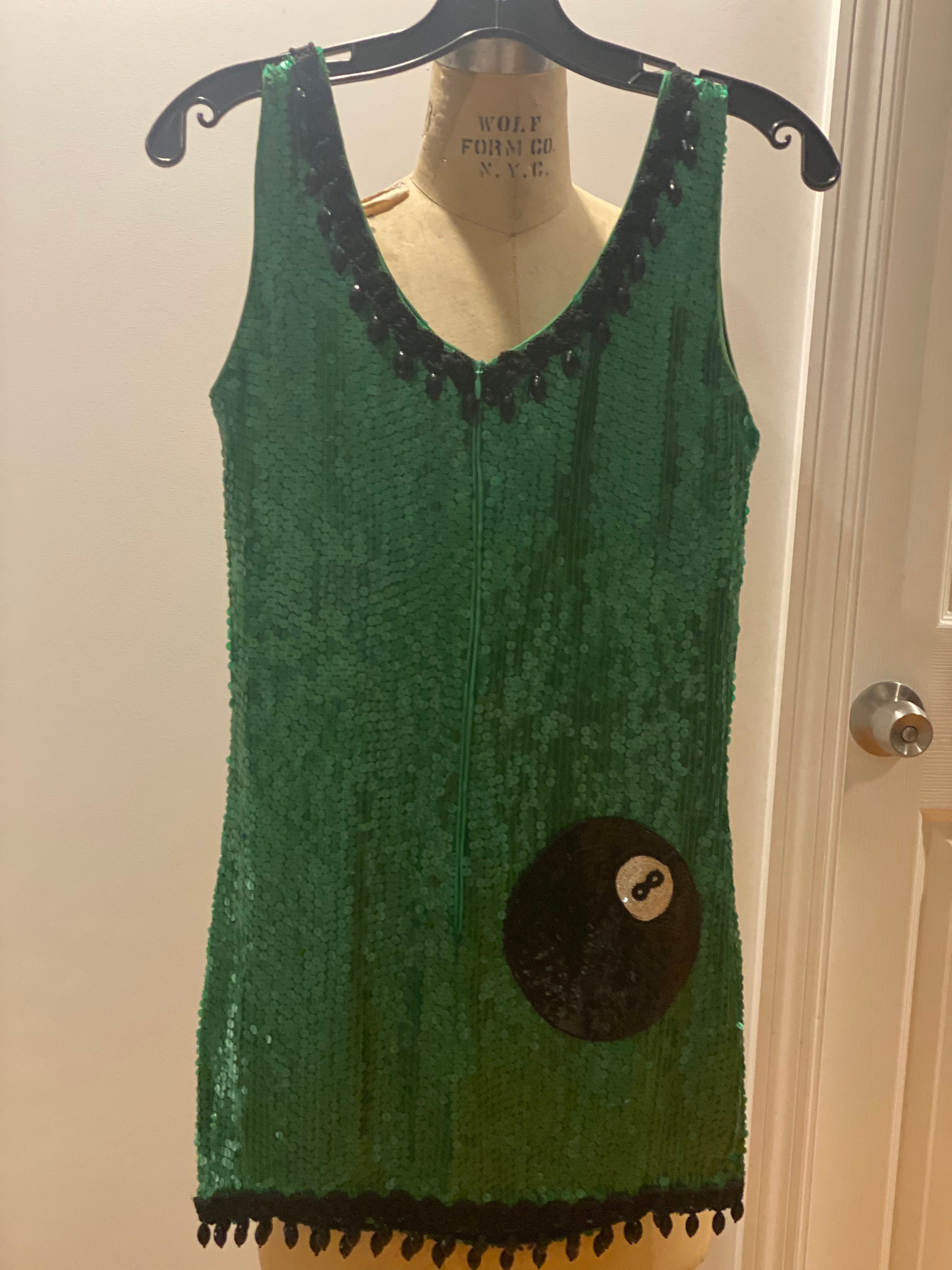 Vintage “billiard Glam Dress” Sequin Dress Designed by Jeanette ...