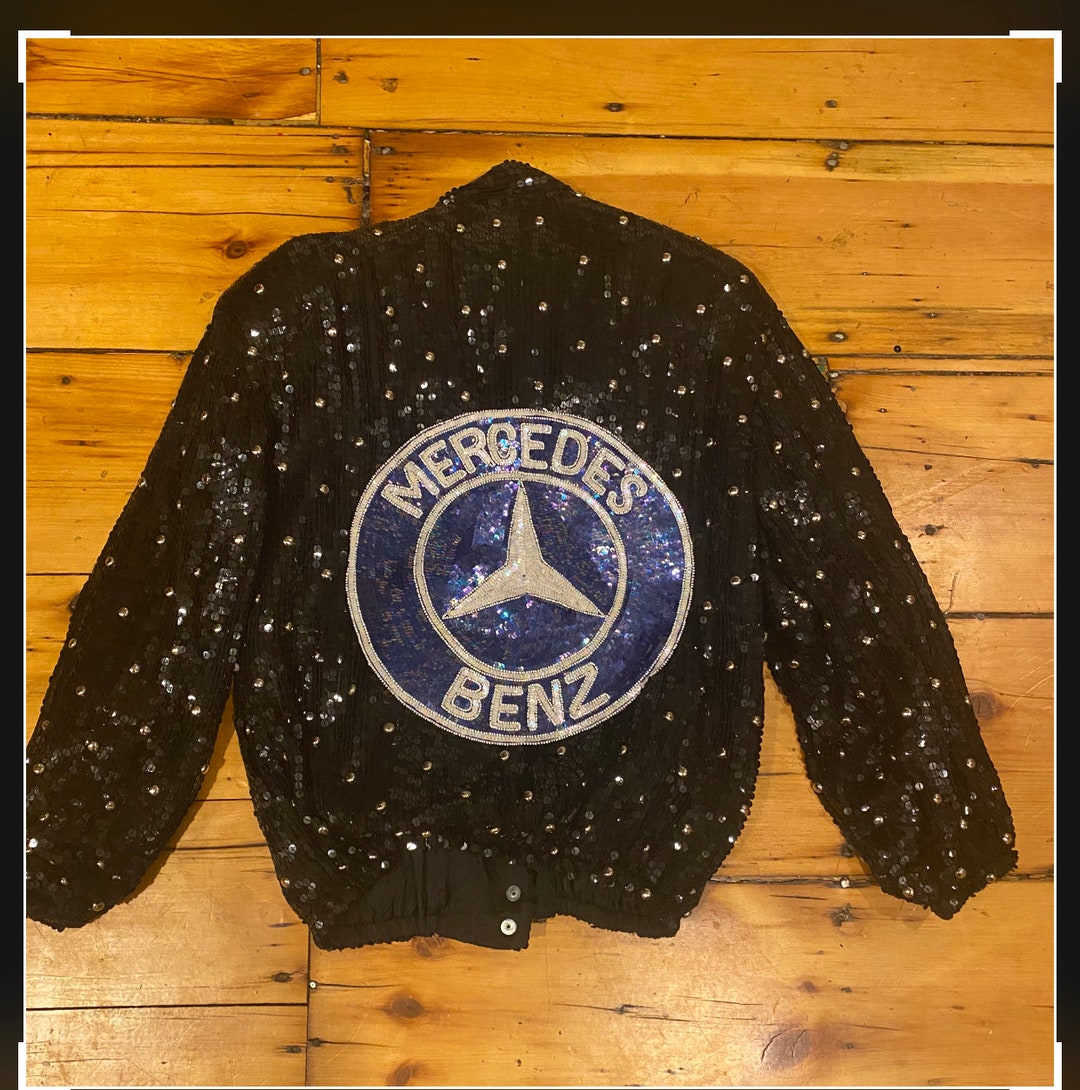 Vintage “keys to My Car “ Sequin Studded Bomber Jacket Designed by ...