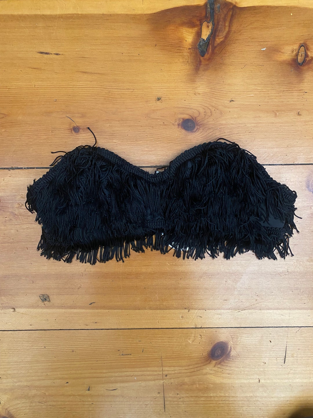 Vintage Black Fringe Bra Designed by Jeanette Kastenberg - Etsy