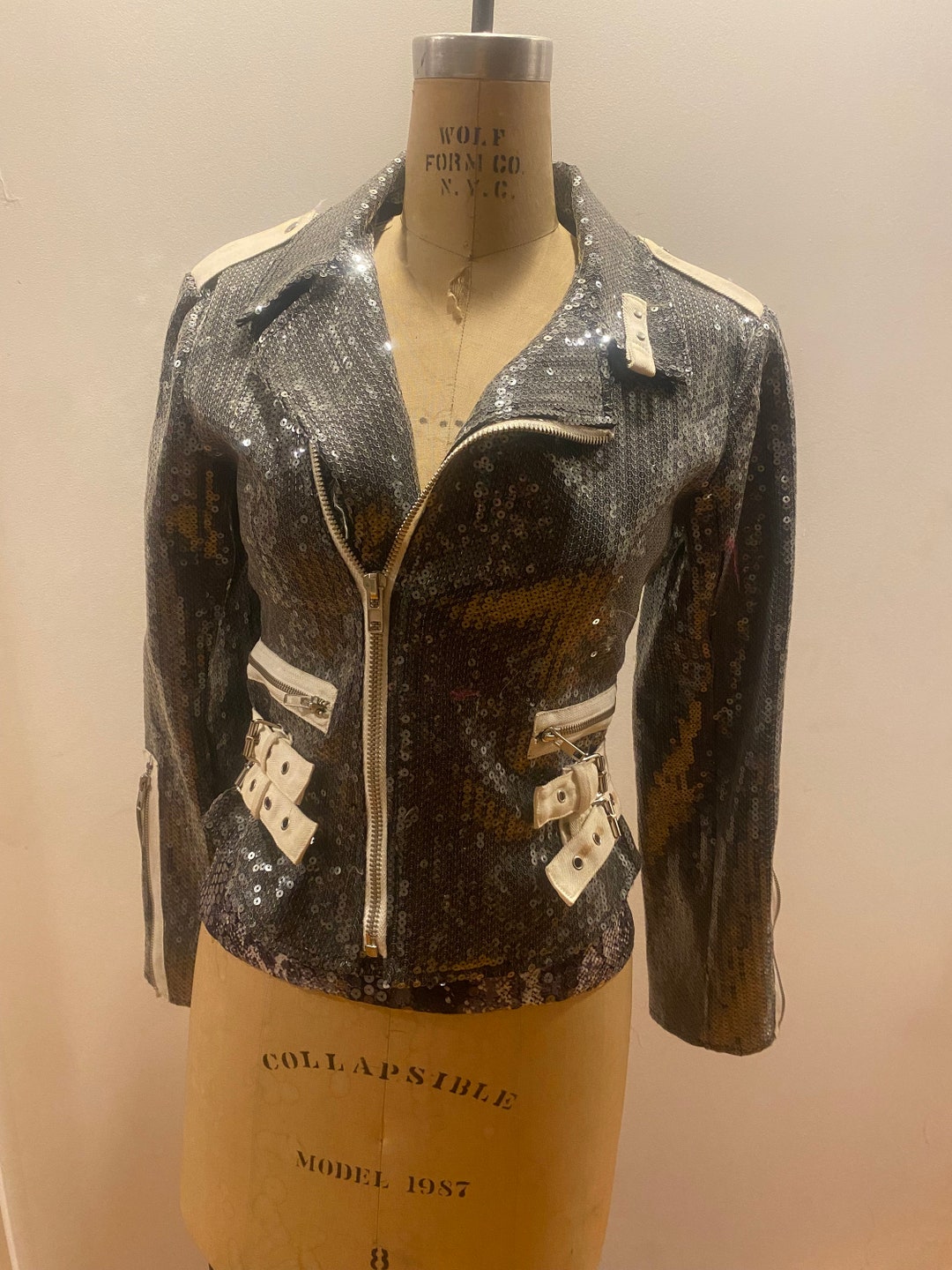 Vintage Sequin Super Cool Motorcycle Jacket Designdd by Jeanette ...
