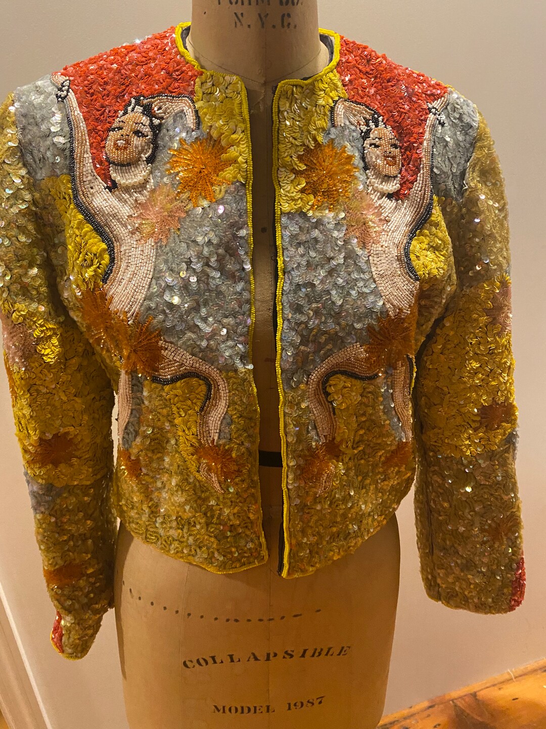 Vintage Sequin and Beaded Josephina Baker Inspired Jacket Deaigned by ...
