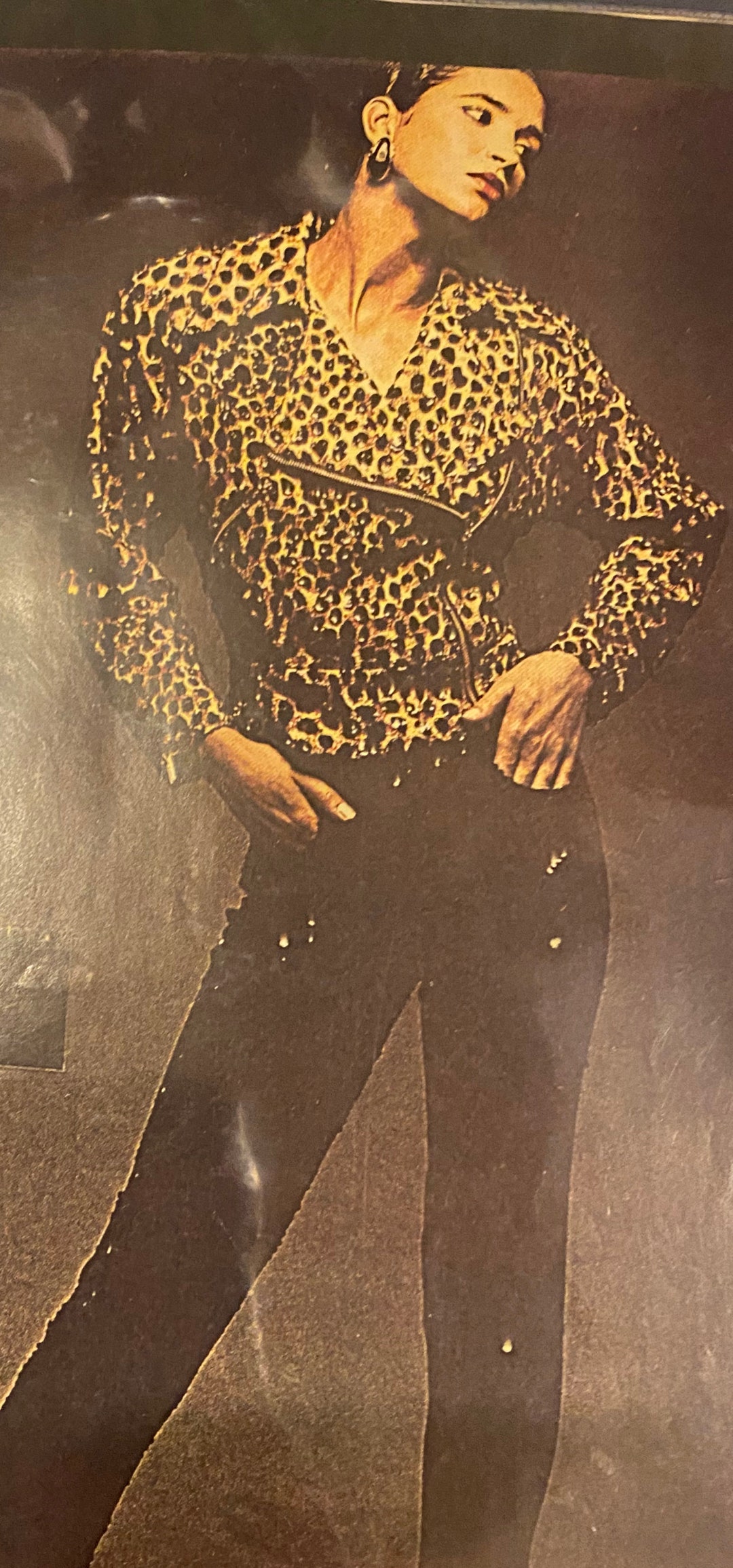 Vintage. Unique Embroidered and Sequin Leopard Motorcycle Jacket With ...