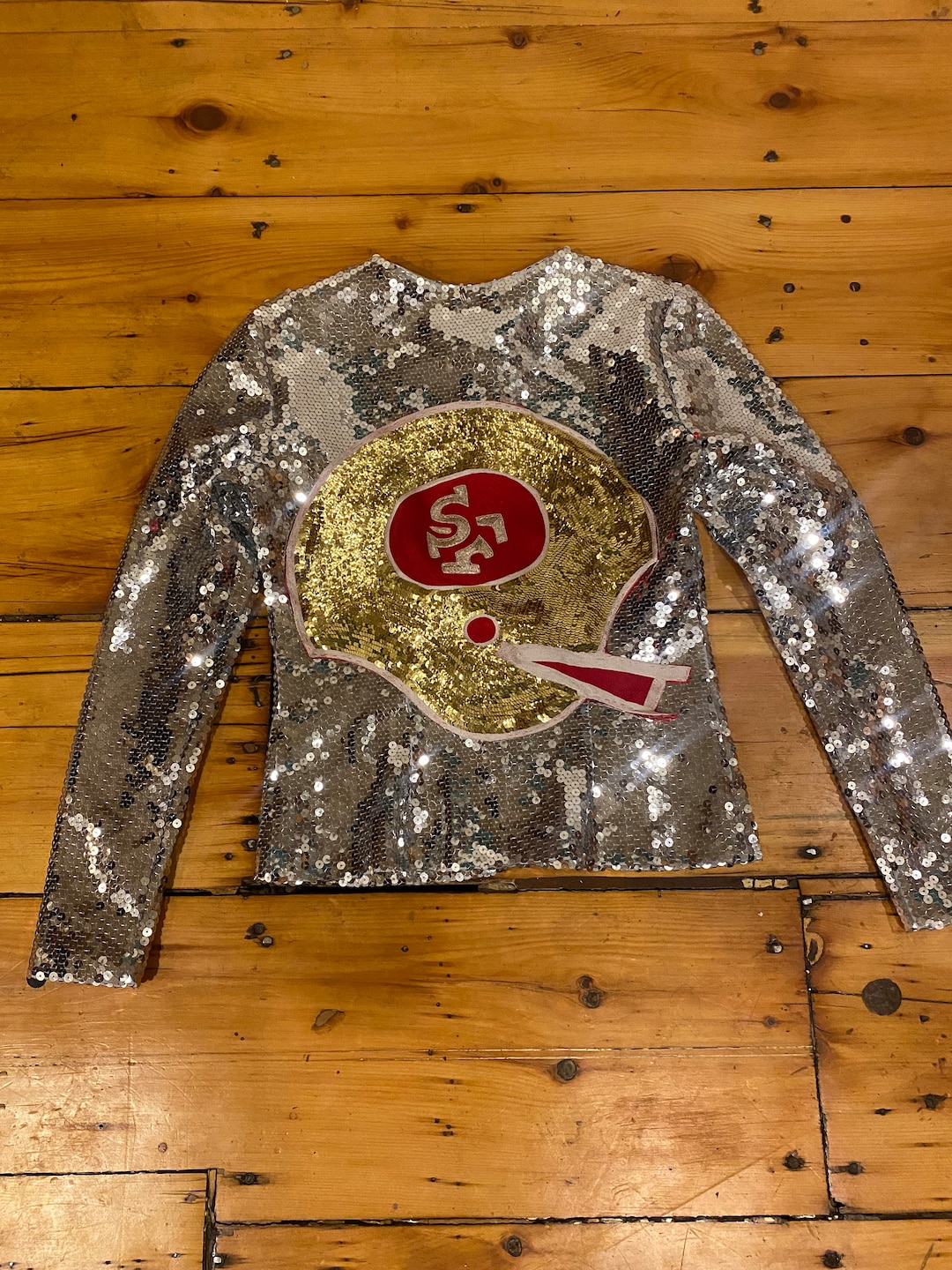 Vintage Silver Strech Sequin San Francisco 49ers - Etsy