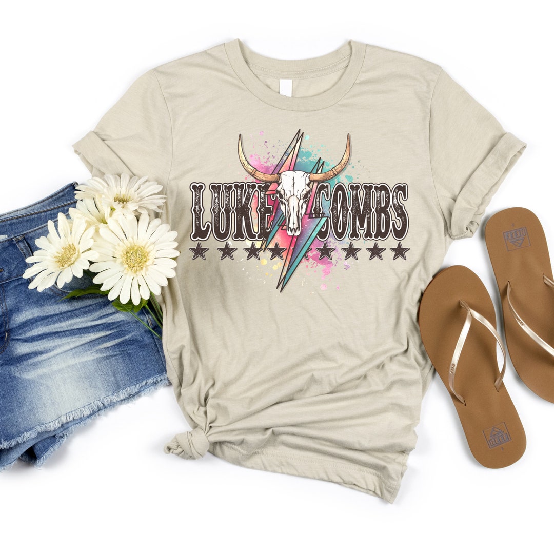 Luke Combs Tee Bella Canva Western - Etsy