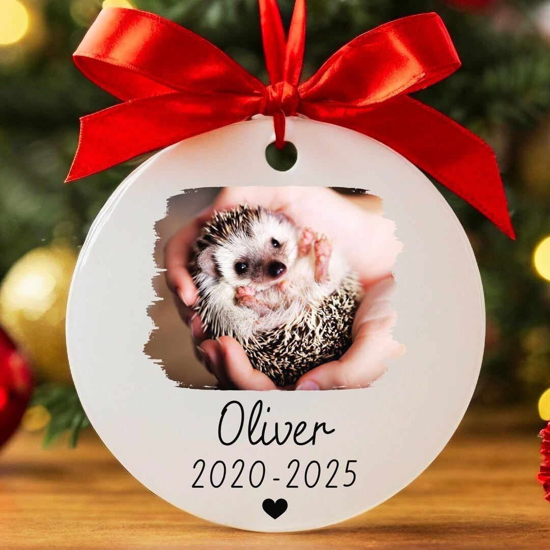 Custom Hedgehog Memorial Ornament, Hedgehog Gifts, Hedgehog Decor ...
