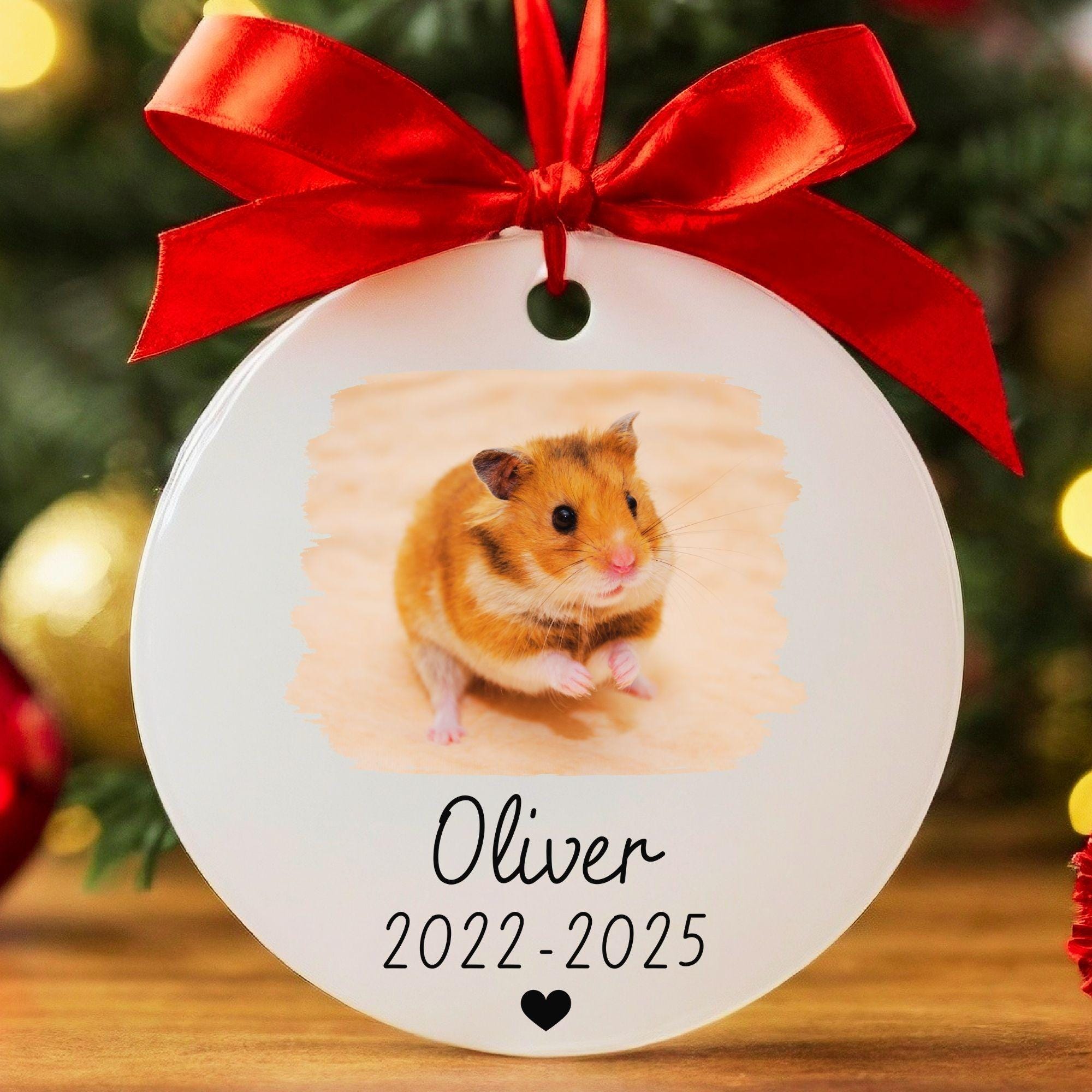 Custom Hamster Memorial Ornament, Hamster Memorial Gift, Hamster ...