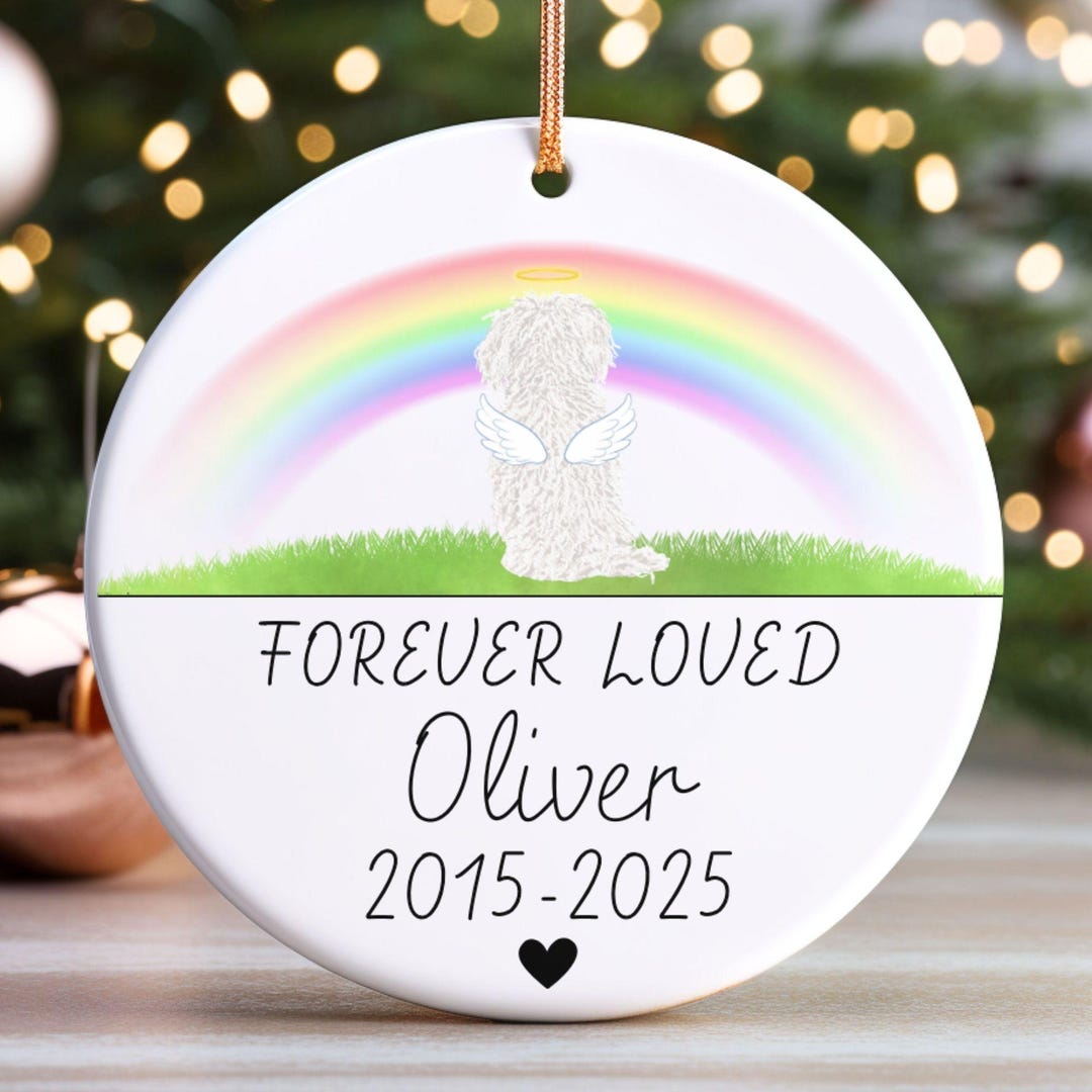 Custom Maltese Memorial Ornament, Personalized Maltese Ornament ...