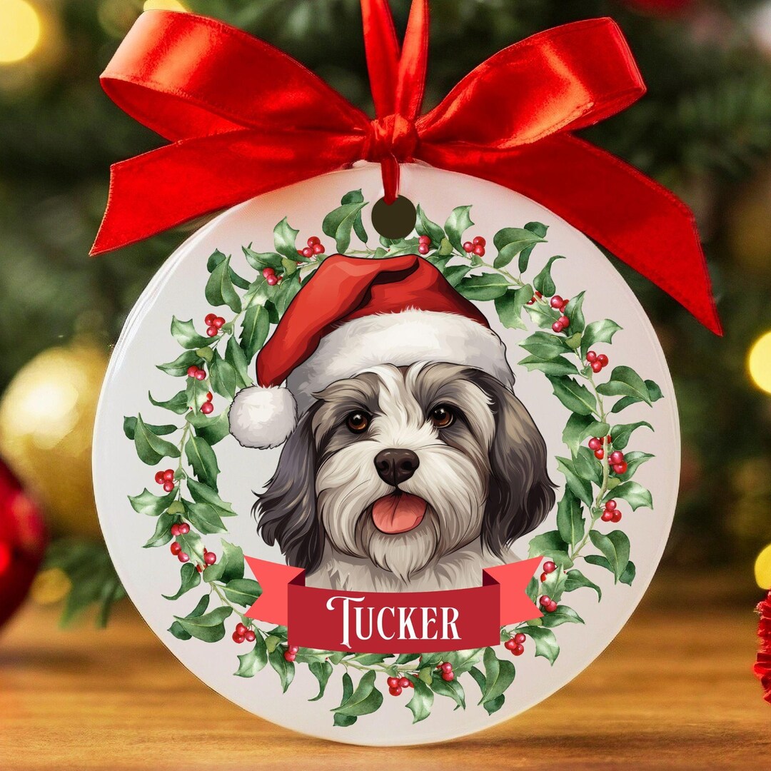 Custom Havanese Christmas Ornament, Personalized Havanese Ornament ...