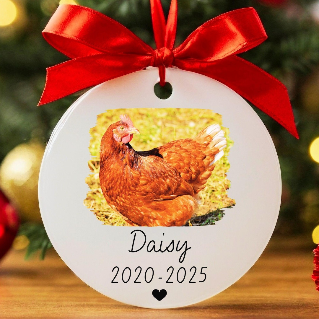 Custom Chicken Memorial Ornament, Chicken Memorial Gift, Bird Memorial ...