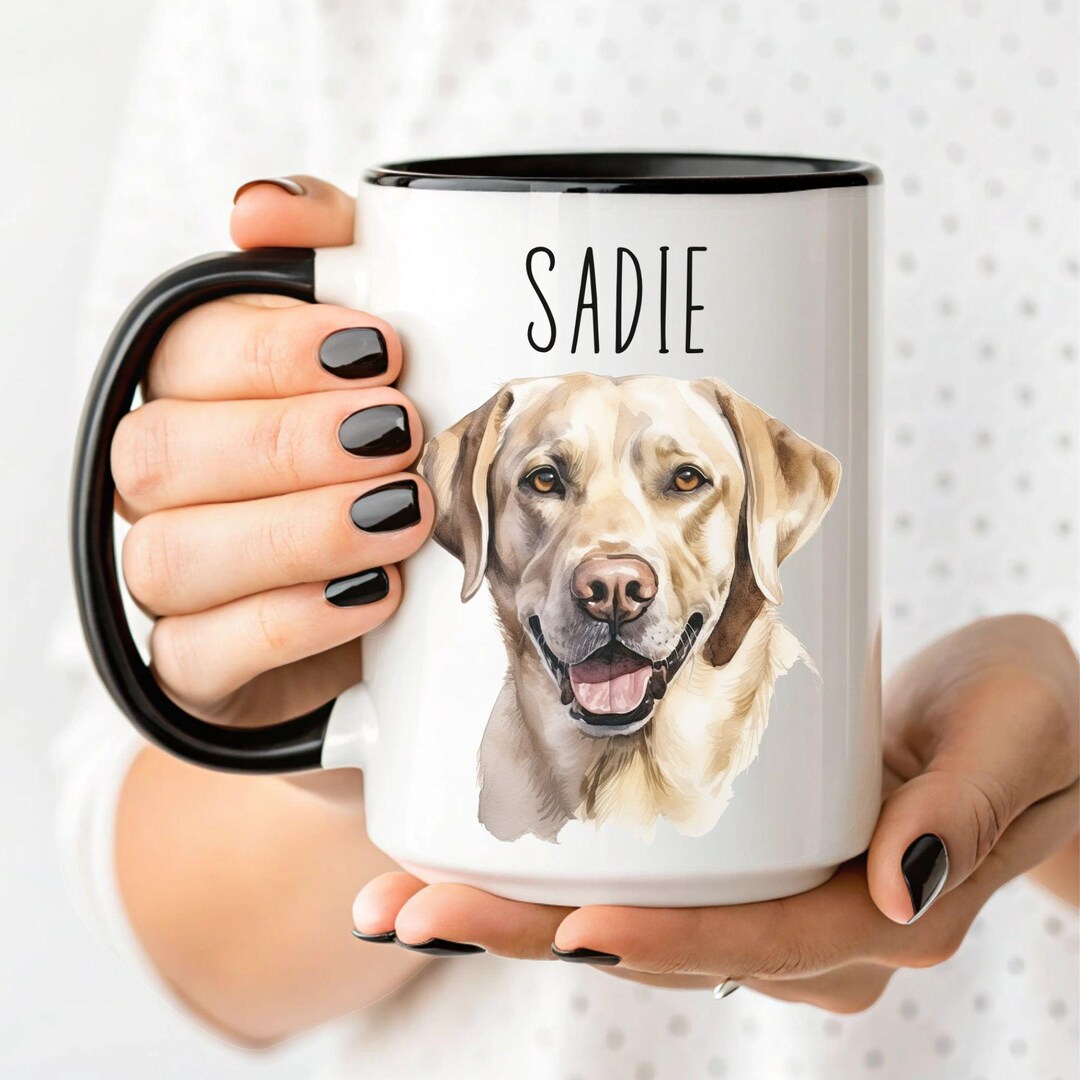 Yellow Labrador Mug, Custom Yellow Lab Mug, Yellow Labrador Gifts ...
