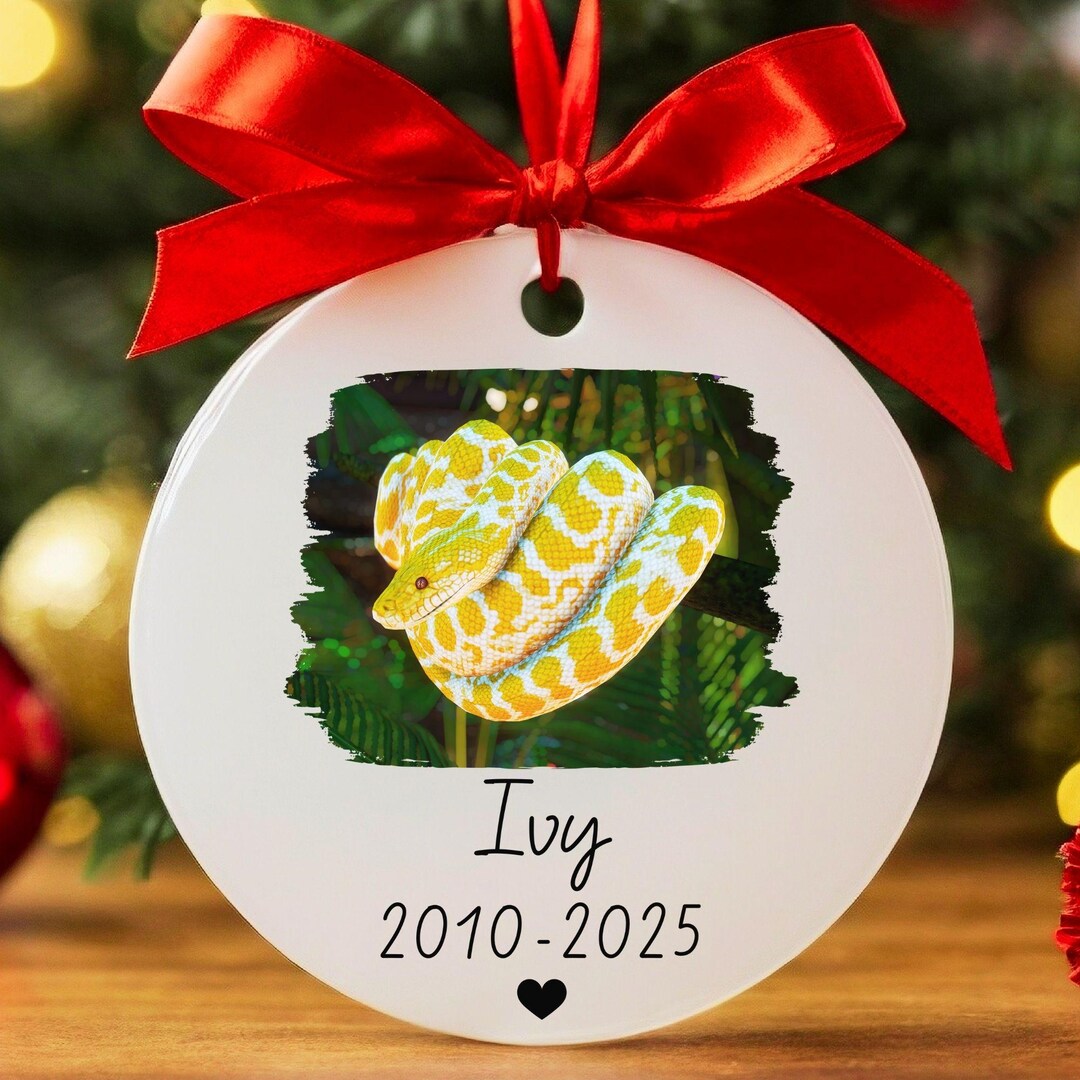 Custom Snake Memorial Ornament, Snake Gift, Snake Ornament, Snake Owner ...