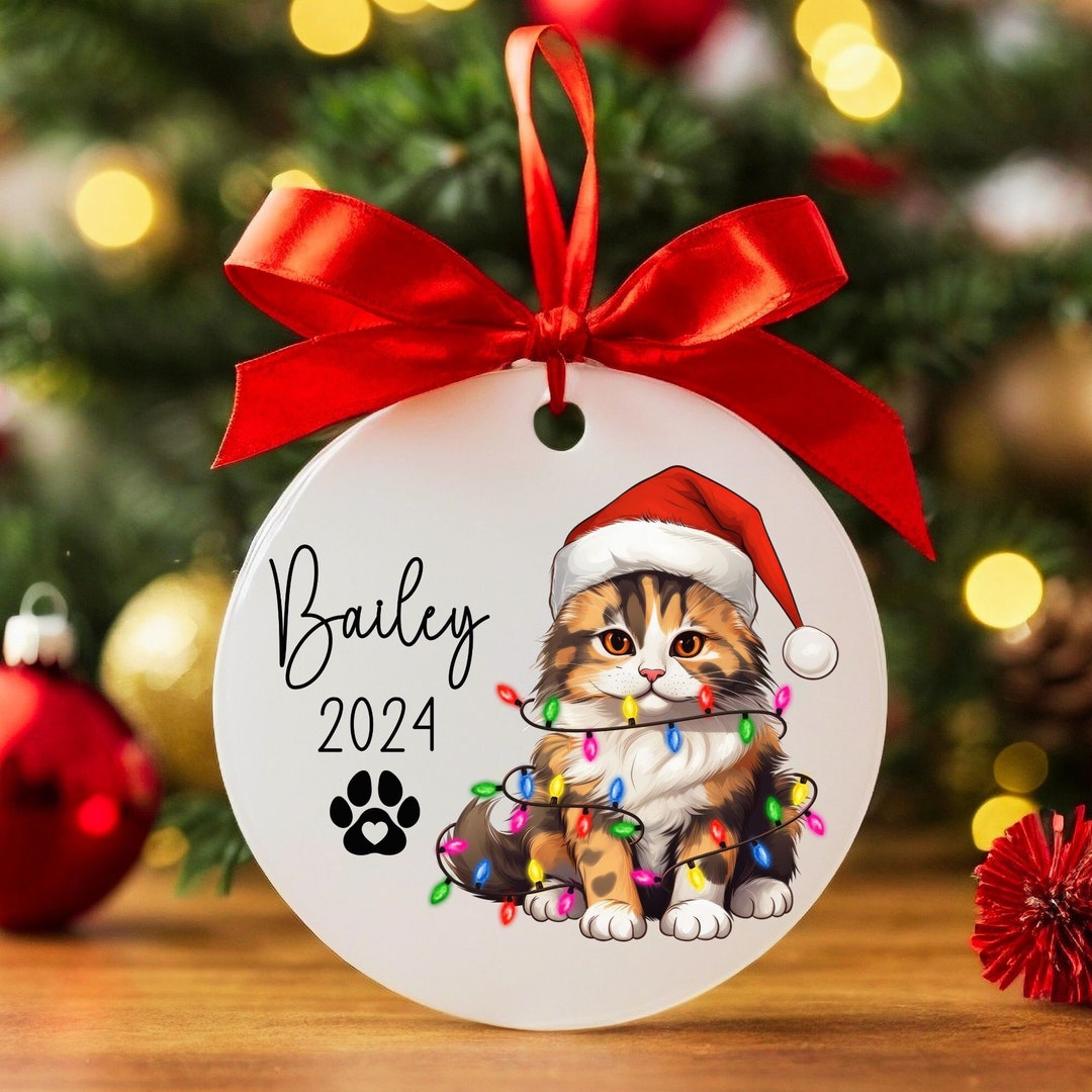 Calico Cat Ornament, Calico Cat Gift, Calico Cat Decoration, Cat Mom ...