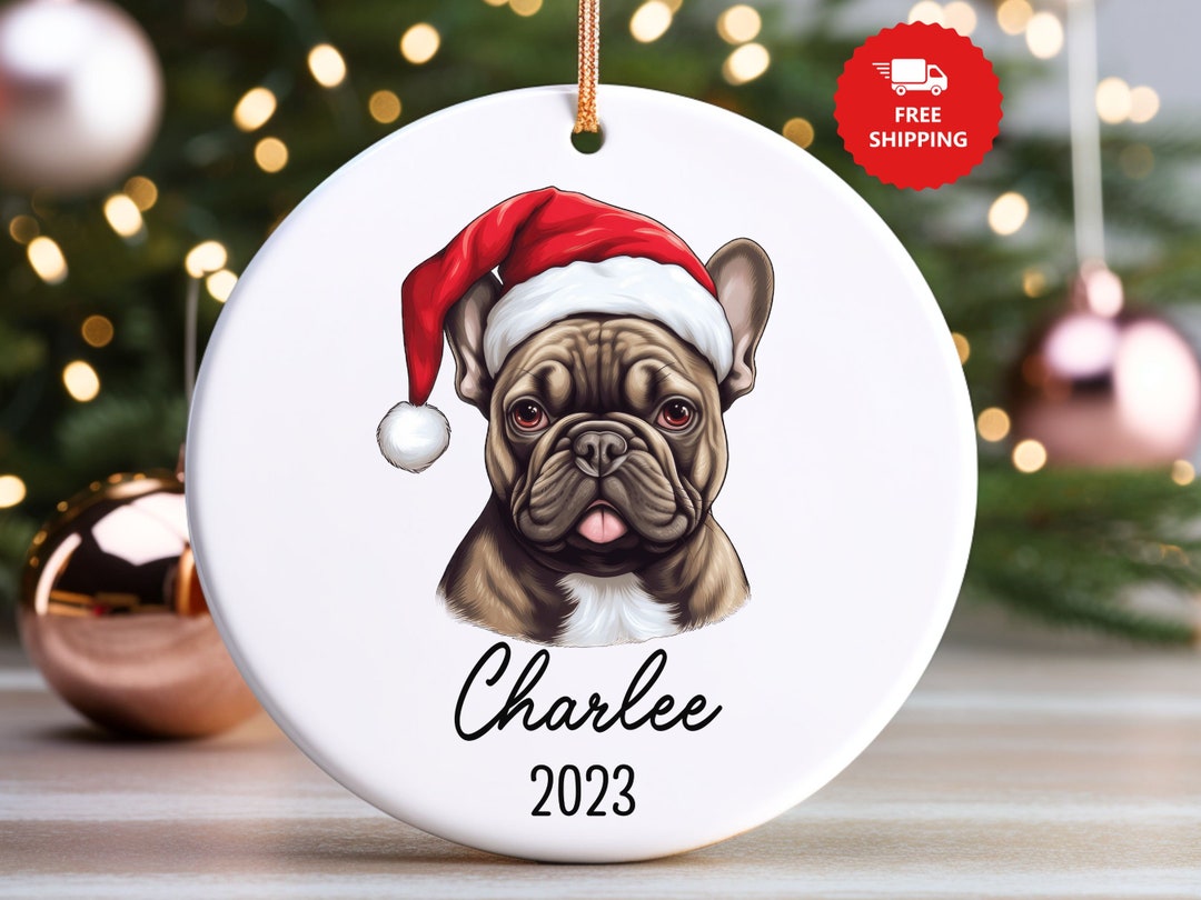 Personalized French Bulldog Christmas Ornament, Custom Dog Keepsake ...