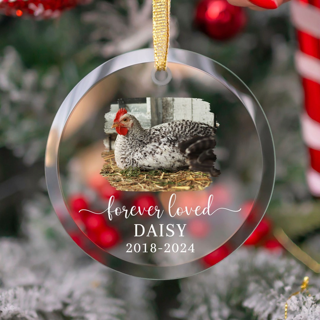 Custom Chicken Memorial Ornament, Chicken Memorial Gift, Bird Memorial ...