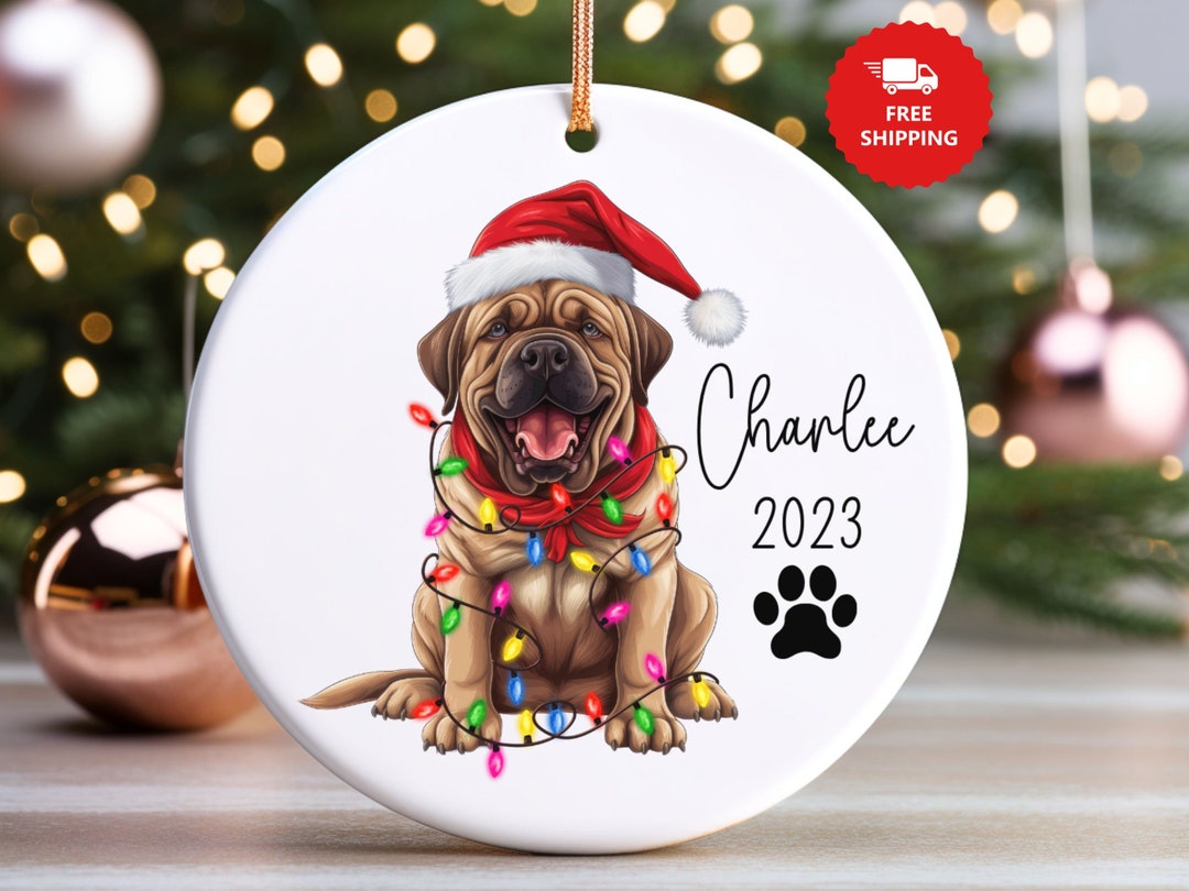 Personalized Mastiff Christmas Ornament Custom Dog Keepsake - Etsy