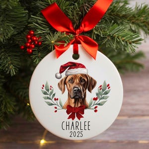 Personalized Rhodesian Ridgeback Christmas Ornament, Rhodesian ...