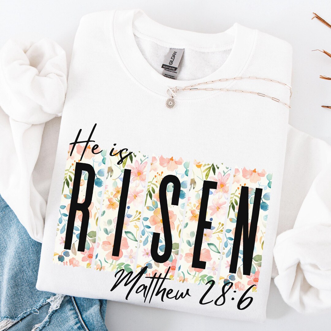 Easter He is Risen Sweatshirt for Women, Christian Easter Sweater ...