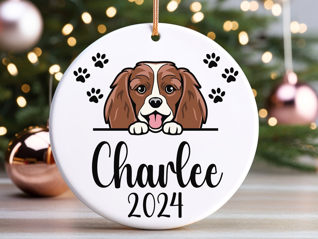 Custom Cavalier King Charles Spaniel Ornament, Personalized Spaniel ...