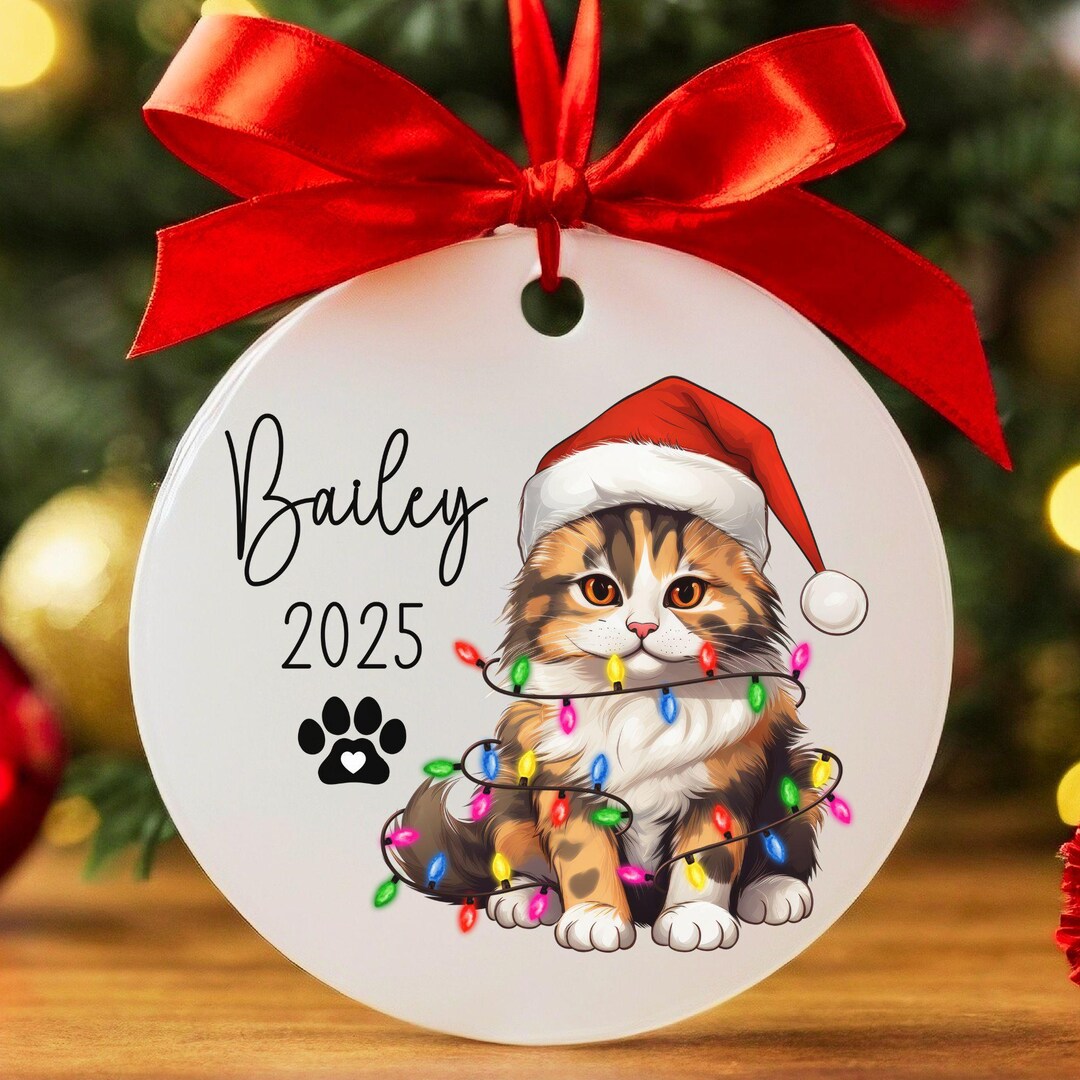 Calico Cat Ornament, Calico Cat Gift, Calico Cat Decoration, Cat Mom ...